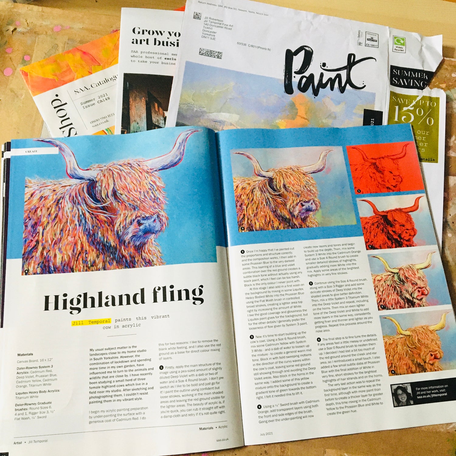 PAINT MAGAZINE Highland Fling – Jill Temporal Fine Art
