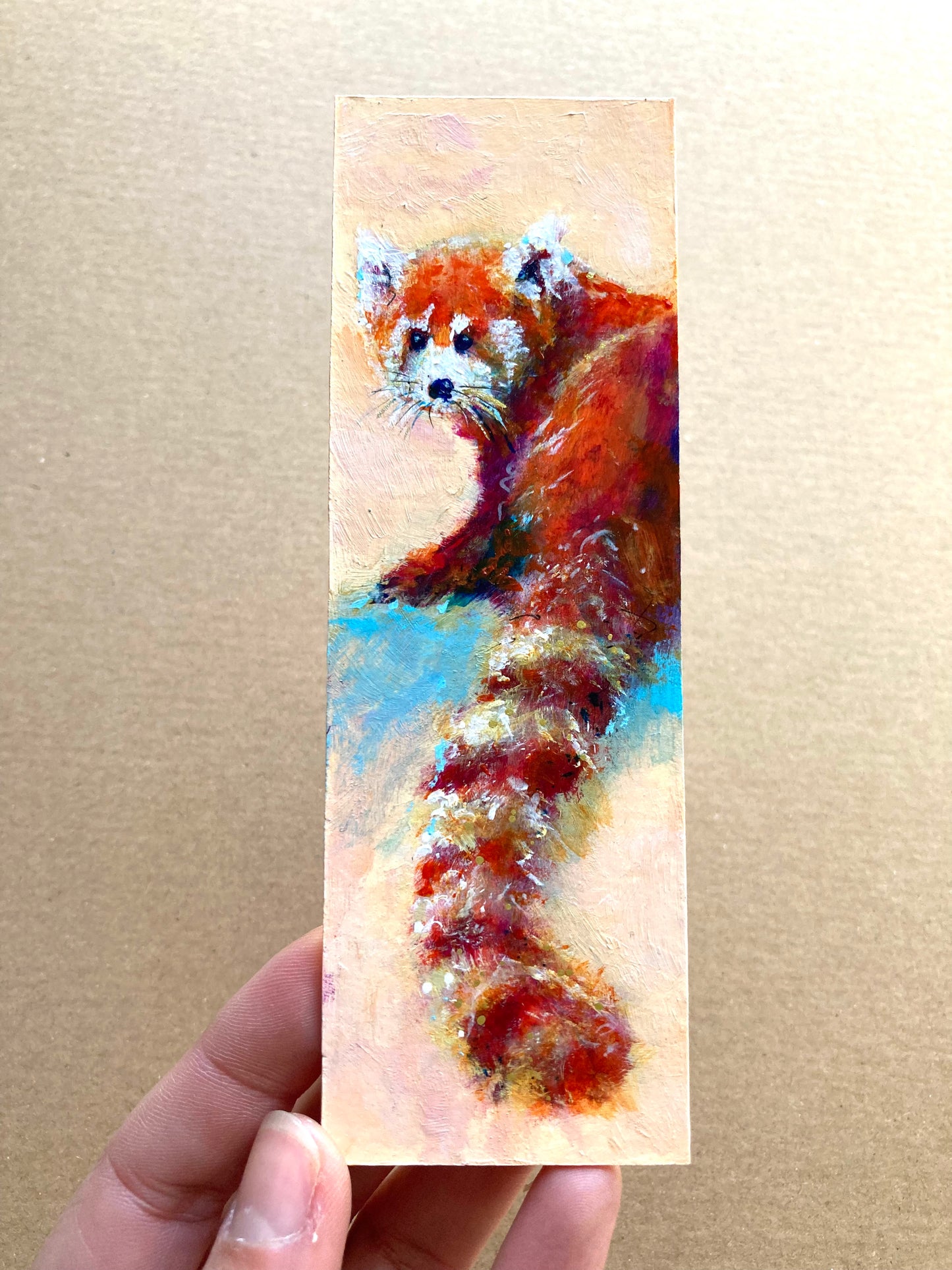 Red panda Bookmark hand painted – Jill Temporal Fine Art