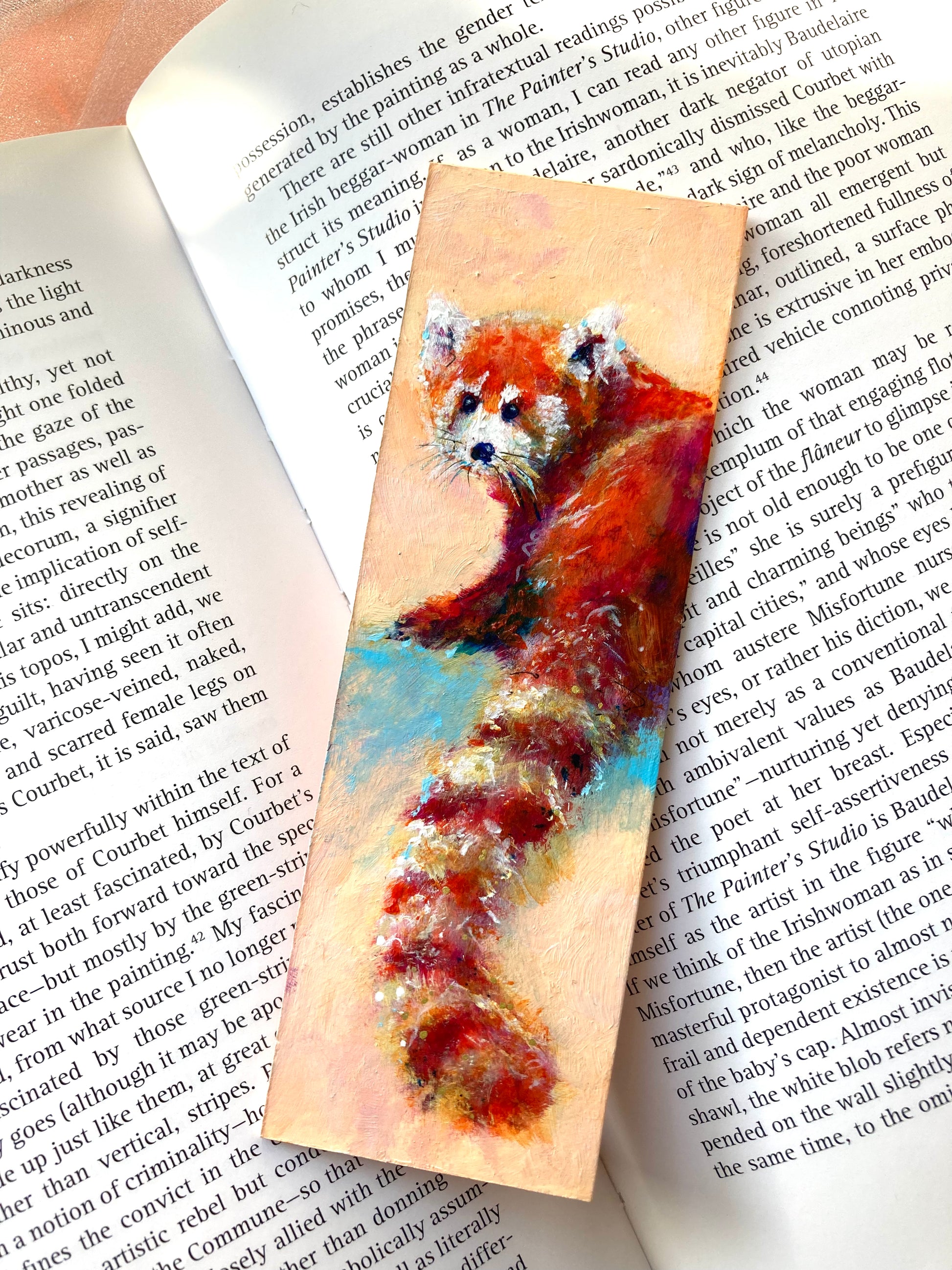Red panda Bookmark hand painted – Jill Temporal Fine Art