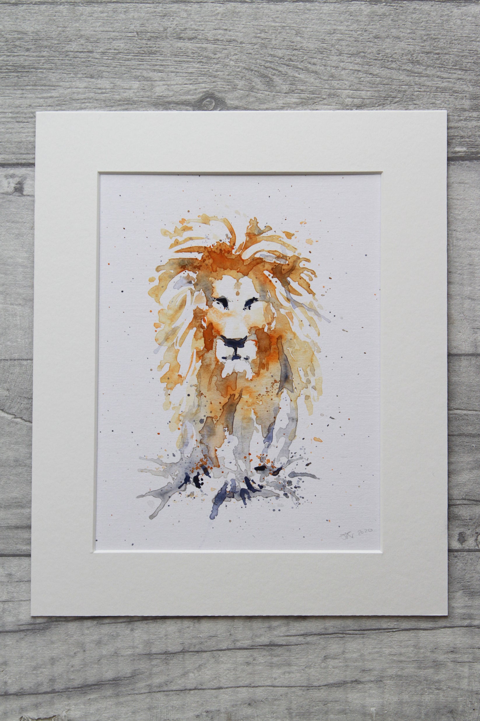 Lion (number One) watercolour – Jill Temporal Fine Art